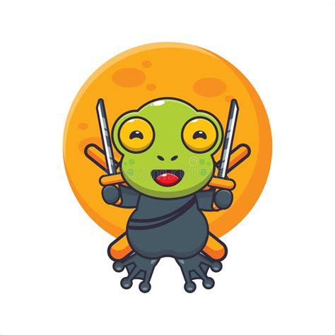 Ninja Frog Mascot Gaming Logo Illustration Stock Vector Illustration