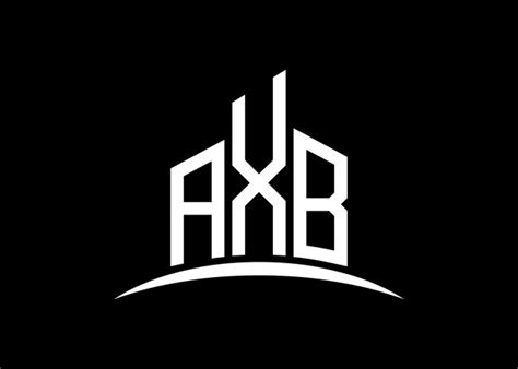 Premium Vector Letter Axb Building Vector Monogram Logo Design Template Building Shape Axb Logo