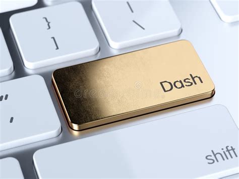 Dash Computer Keyboard Button Stock Illustration Illustration Of Cryptocurrency Button 119480063