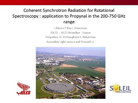Coherent Synchrotron Radiation For Rotational Spectroscopy Application To