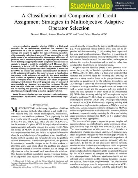 A Classification And Comparison Of Credit Assignment Strategies In Multiobjective Adaptive
