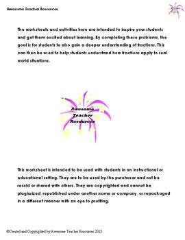 Adding And Subtracting Mixed Numbers Word Problems Worksheet TPT