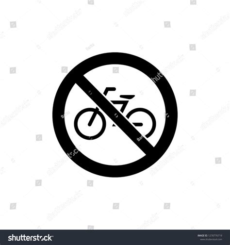 Prohibition Sign Pictogram No Bicycles Stock Vector Royalty Free