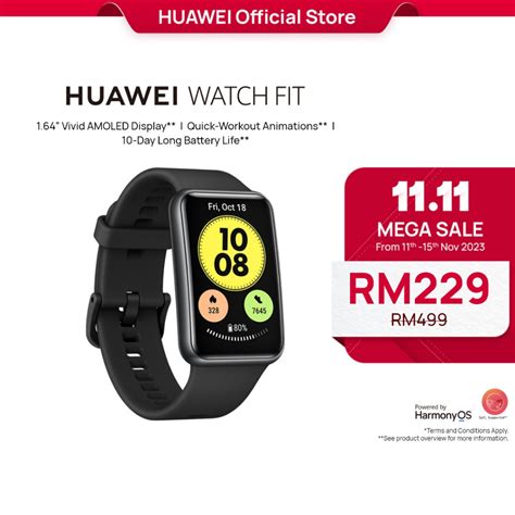 In Stock Huawei Watch Fit Smartwatch Vivid Amoled Display Spo Supported Ltd Shopee