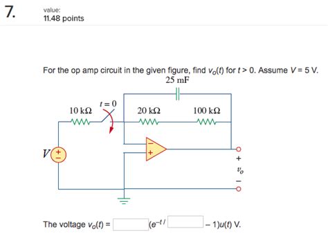 Solved For The Op Circuit In The Given Figure Find Chegg Com