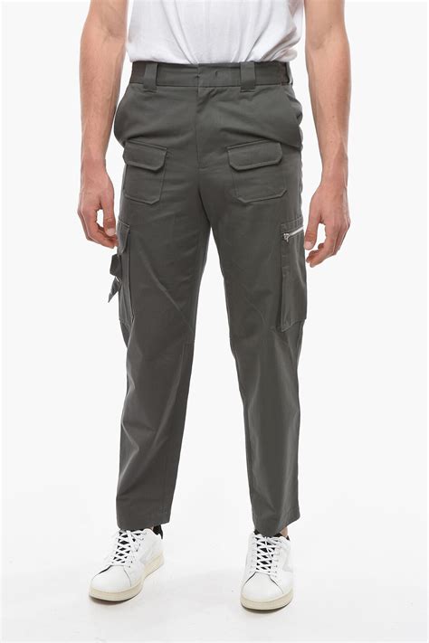 Helmut Lang Cotton Twill Cargo Pants Men Glamood Outlet