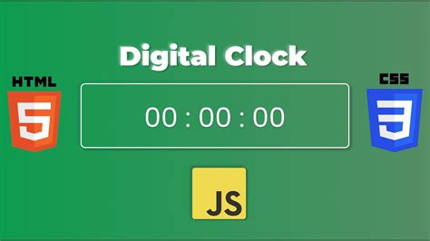 Digital Clock In Html Css And Js Tutorial Codenest Youtube