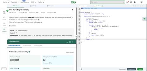 Day 17 First Non Repeating Character In A String 💡 Problem Statement
