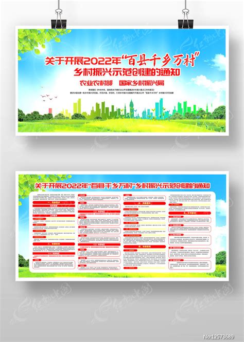 2022百县千乡万村乡村振兴示范创建展板图片下载红动中国