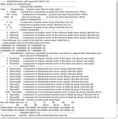 Beamdyn Member Settings Computer Aided Engineering Software Tools Nrel Forum