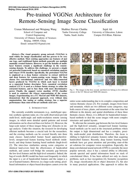 Pdf Pre Trained Vggnet Architecture For Remote Sensing Image Scene Classification
