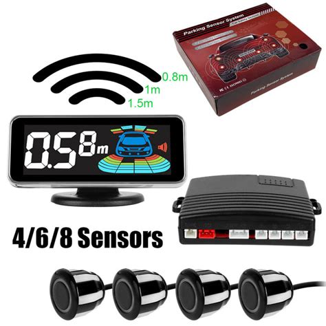 LED Display System Parking Sensor Kit Backlight Parktronic Backup Monitor Detector Assistant