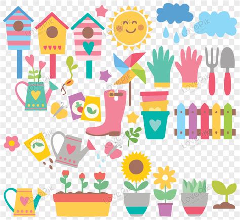 정원 요소 Png 일러스트 및 벡터 이미지 무료 다운로드 Lovepik