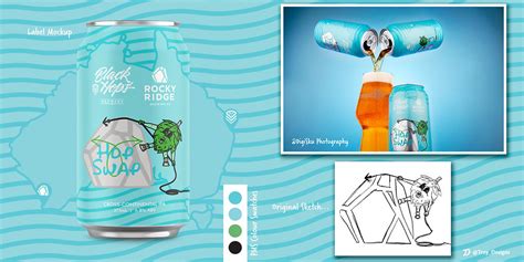 Beer Label Design For Black Hops Brewing