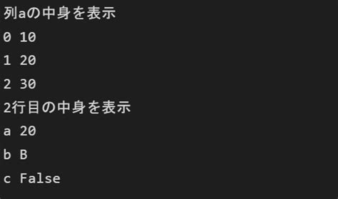 PandasのDataFrameを 行ずつもしくは 列ずつ取り出す ITいろいろ