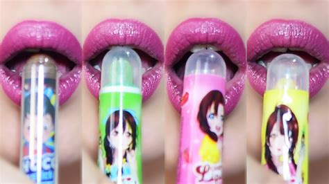 Asmr Mukbang 👅💦💋💄🤤🍬먹방 Candy Lipstick Eating Show Youtube