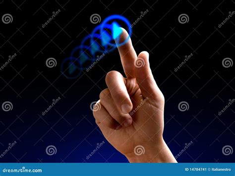 Hand Dragging On Touchscreen Stock Image Image Of High Hand 14784741
