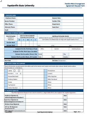 Flexible Work Arrangement Request Permanent Doc Template PdfFiller