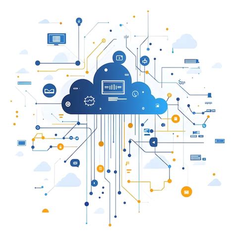 Flat Ai Powered Cloud Computing Vector Concept As A Clean Abstract Vector Depicting Cloud