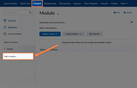 Course Content In Brightspace Brightspace Essentials