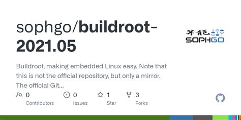 Github Sophgobuildroot 202105 Buildroot Making Embedded Linux