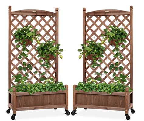 Wood Planter Box And Lattice Trellis Set 119 99 Reg 200