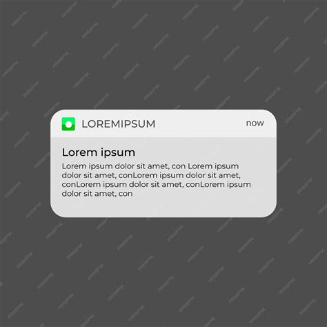 Premium Vector Notification Boxes Template For Iphone Smartphone Message Interface Vector