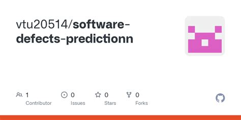 Github Vtu20514 Software Defects Predictionn