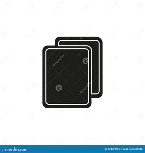 Copy Or Duplicate Document Icon Web Page Symbol Office File Format Stock Vector