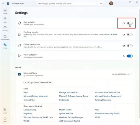 Stop Automatic App Updates In Microsoft Store On Windows 11