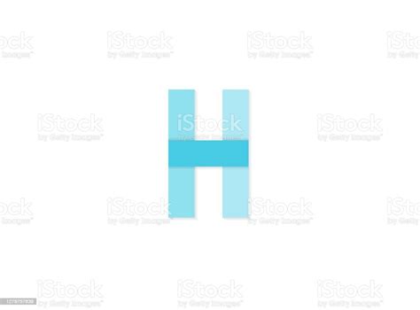 H 문자 벡터 로고 파란색 색조로 만든 종이 컷 Desing 글꼴 흰색 배경에 격리 Eps10 일러스트레이션 0명에 대한 스톡 벡터 아트 및 기타 이미지 Istock