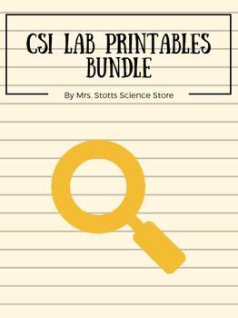 CSI Lab Printables Bundle By Mrs Stotts Science Store TpT