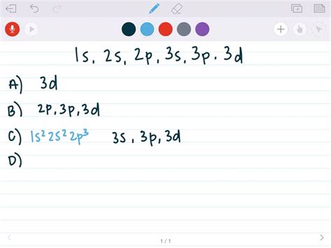 SOLVED Given The Subshells 1 S 2 S 2 P 3 S 3 P And 3 D Identify Those That Meet The
