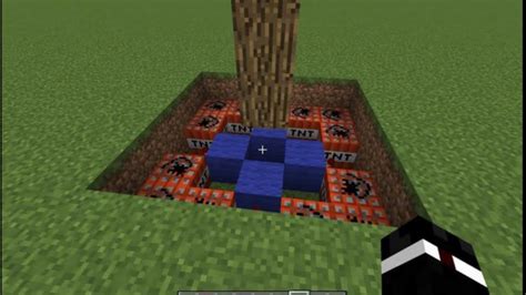 How To Make An Exploding Tree Trap In Minecraft Youtube
