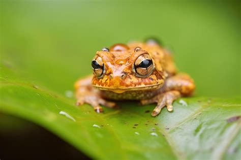 Premium Photo Toad On A Vibrant Green Leaf