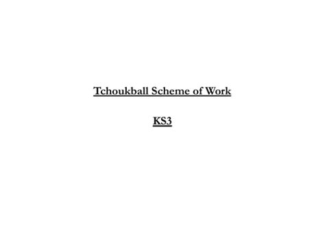 Tchoukball Sows And Knowledge Organiser Teaching Resources