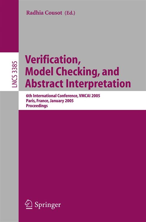 Verification Model Checking And Abstract Interpretation 6th International Conference Vmcai