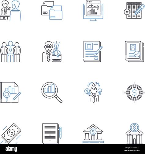 Profit Maximization Line Icons Collection Revenue Sales Growth Efficiency Optimization