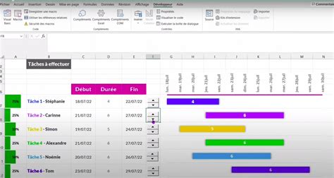 Gantt Création Excel Logiciels Post it