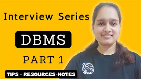 Dbms Interview Questions Part 1 Interview Cs Coding Youtube