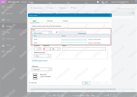 Ibm Storwize V5030 Volume Yapılandırması Baki Çubuk