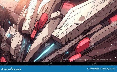 A Close Up Of A Futuristic Robotic Structure With Angular Shapes And