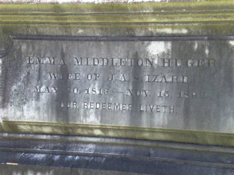 Emma Middleton Huger Izard 1813 1892 Find A Grave Memorial