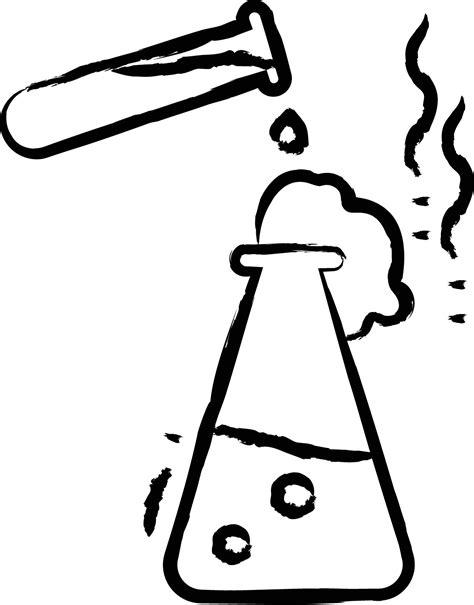 Chemical Reaction Hand Drawn Vector Illustration 32182689 Vector Art At