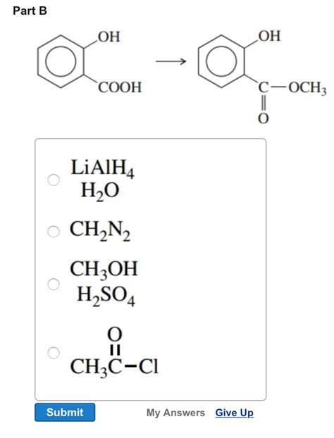 solved part a oh o c ch cooh cooh ch3oh haso ch3c o cch3