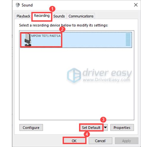 Solved MPOW Microphone Not Working On Windows Driver Easy