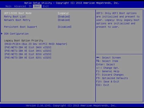 Set The Boot Mode Oracle® Server X5 2 Installation Guide For Windows Server Operating Systems