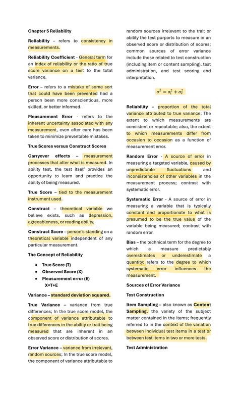 Chapter This Is A Lecture Or Book Notes Chapter Reliability Reliability Refers To
