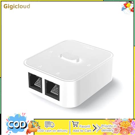2 Port Rj45 Lan Cat6 Network Switch Selector 1000mbps 2 In 1 Out 1 In 2 Out Internal External