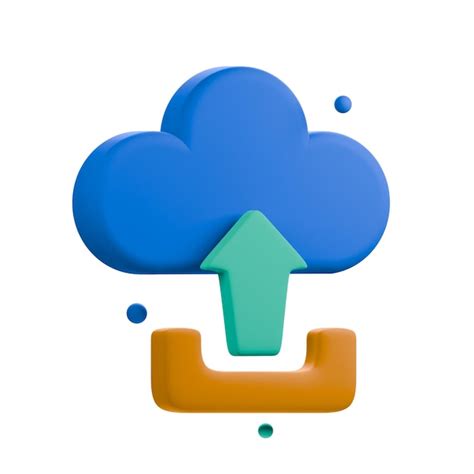 Premium Psd 3d Cloud Upload